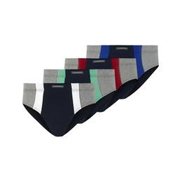 Slip Jan Vanderstorm "4er Pack Sportslip FINNBARR", Herren, Gr. XL, blau (dunkelblau), Obermaterial: 100% Baumwolle CO., Unterhosen Slip