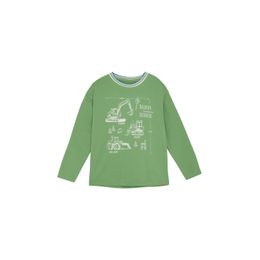 Sweater Minymo "Sweater MIT-shirt LS", Jungen, Gr. 128, gr&uuml;n (peppermint), Obermaterial: 95% Baumwolle CO. 5% Elasthan EL., Sweatshirts Sweater