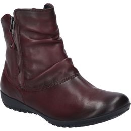 Stiefelette Josef Seibel "Naly 24, rot", Damen, Gr. 39, rot (bordo), Obermaterial: 100% Rindsleder Leather cow., Schuhe Stiefelette