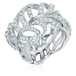 Lulu & Jane Fingerring LULU & JANE "LJ203" Gr. 56, silber, Fingerringe, Damen, 56, Metall, 19,2mm, Fingerring, Metall-Legierung