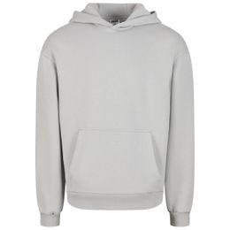 Kapuzenpullover Urban Classics "Urban Classics Fluffy Hoody", Herren, Gr. 3XL, lightasphalt, 70% Baumwolle, 30% Polyester, unifarben, normal, ohne Ausschnitt, Pullover Kapuzenpullover