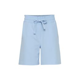 Sweatshorts oxmo "Sweatshorts OXDaniella", Damen, Gr. 42, N-Gr, blau (blau bell), Obermaterial: 64% Polyester PES. 32% Viskose CV. 4% Elasthan EL., Hosen Sweatshorts