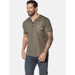 T-Shirt Jan Vanderstorm "T-Shirt GODBERT", Herren, Gr. 6XL, gr&uuml;n (khaki), Obermaterial: 100% Baumwolle CO., Shirts T-Shirt