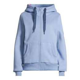 Sweatjacke SALZHAUT "Sweatjacke S&Ouml;&Ouml;TE JACKE", Damen, Gr. XS, blau (ice blau), Obermaterial: 55% Baumwolle CO. 45% Polyester PES., Sweatjacken Sweatjacke