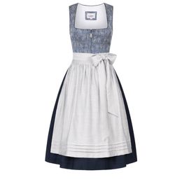 N&uuml;bler Dirndl N&Uuml;BLER "Dirndl midi Frauke", Damen, Gr. 38, EURO, blau, Obermaterial: 100% Polyester PES., Kleider