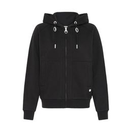 Sweatjacke oxmo "Sweatjacke OXAndie", Jungen, Gr. L, schwarz, Obermaterial: 55% Polyester PES. 45% Baumwolle CO., Sweatjacken Sweatjacke