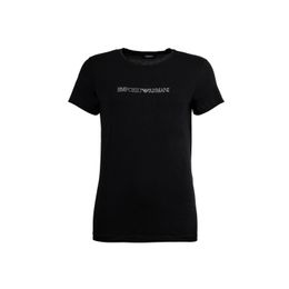 T-Shirt Emporio Armani "T-Shirt ESSENTIAL COTTON 1er Pack", Damen, Gr. L, schwarz, Obermaterial: 95% Baumwolle CO. 5% Elasthan EL., Shirts T-Shirt