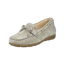 Mokassin Gabor COMFORT "Gabor Comfort Mokassin Leder", Damen, Gr. 39, hellbraun, Leder, Schuhe Mokassin