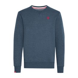 !Solid Longpullover SOLID "Sweatshirt SDBenn", Herren, Gr. L, blau (ins bl mel), Obermaterial: 50% Baumwolle CO. 50% Polyester PES., Sweatshirts Longpullover