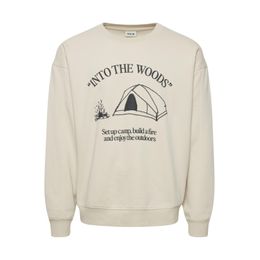 !Solid Longpullover SOLID "Sweatshirt SDHamad", Herren, Gr. XXL, beige (oatmeal), Obermaterial: 60% Baumwolle CO. 40% Polyester PES., Pullover Longpullover