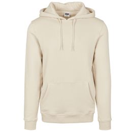 Rundhalspullover Urban Classics "Urban Classics Herren Organic Basic Hoody", Herren, Gr. L, sand, 100% Baumwolle, unifarben, normal, ohne Ausschnitt, Pullover Rundhalspullover
