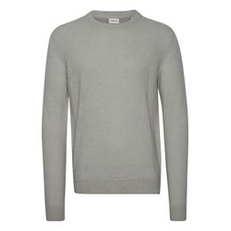 !Solid Strickfleece-Pullover SOLID "Strickpullover Sddyllon", Herren, Gr. XXL, grau (light grau melange), Obermaterial: 60% Lammfell LF. 40% Nylon NY., Pullover