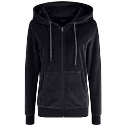 Kapuzensweatjacke oxmo "Kapuzensweatjacke OXVicky", Damen, Gr. M, blau (insignia b), Obermaterial: 80% Baumwolle CO. 20% Polyester PES., Sweatjacken