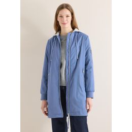 Steppmantel Cecil, Damen, Gr. XXL (46), coal blau, Stoff, Obermaterial: 100% Polyester; Futter: 100% Polyester; F&uuml;llung: 100% Polyester, Kapuze: 66% Polyester, 34% Baumwolle, unifarben, comfort fit kniefrei, ohne Ausschnitt, Rippb&uuml;ndchen, M&auml;ntel Steppmantel, mit 2-Wege Rei&szlig;verschluss