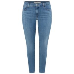 LEVI'S&reg; PLUS Skinny-fit-Jeans LEVI'S PLUS "311 PL SHAPING SKINNY *D", Damen, Gr. 16 (48), L&auml;nge 32, smudged line, Denim/Jeans, Obermaterial: 80% Baumwolle, 14% Polyester, 6% Elasthan, skinny fit kn&ouml;chellang, Jeans, figurformend mit Stretch