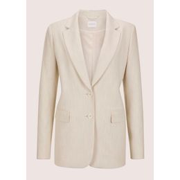 Madeleine Mode Jackenblazer MADELEINE "Blazer Einreihiger Blazer mit Stretchanteil", Damen, Gr. 40, wei&szlig; (perlwei&szlig;, wollwei&szlig;, melange), Obermaterial: 47% Polyester PES. 47% Viskose CV. 6% Elasthan EL., Blazer