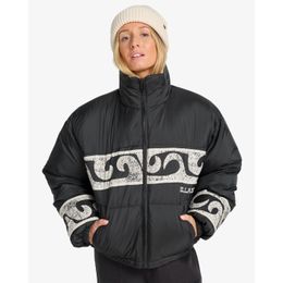 Steppjacke Billabong "COZY PUFFER", Damen, Gr. L (40), schwarz pebble, Obermaterial: 100% Polyester, Jacken Steppjacke, wasserabweisendes Obermaterial, hochschlie&szlig;ender Kragen, ohne Kapuze