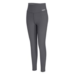 Leggings YEAZ "Leggings VIBRANT", Damen, Gr. L, US, grau, Obermaterial: 87% Nylon NY. 13% Elasthan EL., Hosen Leggings
