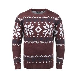 !Solid Rundhalspullover SOLID "Rundhalspullover SDNorwig", Herren, Gr. XXL, rot (wine r mel), Obermaterial: 100% Polyacryl PAN., Pullover Rundhalspullover