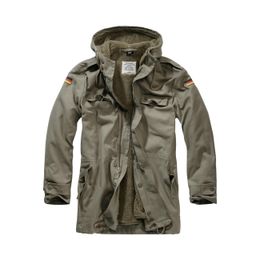 Allwetterjacke Brandit "Brandit Herren BW Flag Parka", Herren, Gr. 48, olive, 100% Baumwolle, unifarben, loose fit, ohne Ausschnitt, Jacken