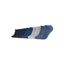 Sneakersocken s.Oliver "Socken 10er Pack", Herren, Gr. 35-38, blau (blau, grau), Obermaterial: 62% Baumwolle CO. 36% Polyester PES. 2% Elasthan EL., Socken Sneakersocken