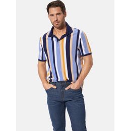 Poloshirt Babista "Poloshirt SENDAR", Herren, Gr. M, blau (blau gestreift), Obermaterial: 100% Baumwolle CO., regular fit normal, ohne Ausschnitt, Shirts
