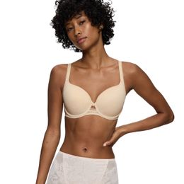 B&uuml;gel-BH Triumph "Wild Rose Sensation", Damen, Gr. 75, Cup D, beige, Spitze, Obermaterial: 53% Polyester, 33% Polyamid, 14% Elasthan, BHs B&uuml;gel-BH, flache formende Spitze, mittlerer Shape-Effekt