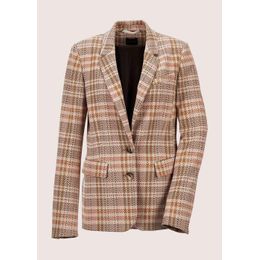 Madeleine Mode Jackenblazer MADELEINE "Blazer Zweireihiger Blazer", Damen, Gr. 36, beige (berber, multicolor), Obermaterial: 45% Polyester PES. 45% Viskose CV. 9% Polyamid PA. 1% Elasthan EL., Blazer