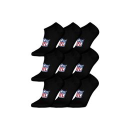 Sneakersocken NFL "Socken NFL SHIELD 9Pack Sneaker Socks 9er Pack", Herren, Gr. 39-42, schwarz, Obermaterial: 69% Baumwolle CO. 30% Polyester PES. 1% Elasthan EL., Socken Sneakersocken