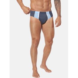Slip Jan Vanderstorm "4er Pack Sportslip KADEWIN", Herren, Gr. L, blau, Obermaterial: 50% Baumwolle CO. 50% Polyester PES., Unterhosen Slip