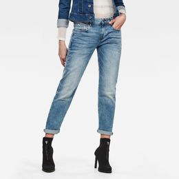 G-Star Raw Boyfriend-Jeans G-STAR "Kate", Damen, Gr. 25, L&auml;nge 28, blau (lt indigo aged), Denim/Jeans, Obermaterial: 98% Baumwolle, 2% Elasthan, weit, unten schmal lang, Jeans, im 5-Pocket-Stil