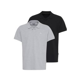 Poloshirt Blend "Poloshirt BHPolo", Herren, Gr. S, grau (stonemixschwarz), Web, Obermaterial: 100% Baumwolle CO., regular fit normal, Shirts
