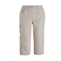 7/8-Hose GOLDNER "Krempelbare Capri-Hose mit Funktion", Damen, Gr. 54, N-Gr, beige (sand), Obermaterial: 71% Baumwolle CO. 25% Polyester PES. 4% Elasthan EL., Hosen 7/8-Hose
