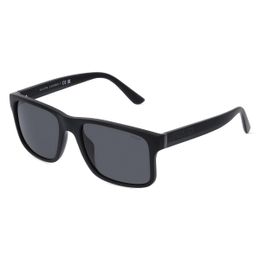Polo by Ralph Lauren PH4195U | Herren-Sonnenbrille | Fassung: Vollrand, Quadratisch, Acetat, Schwarz Matt | Glasfarbe: Grau