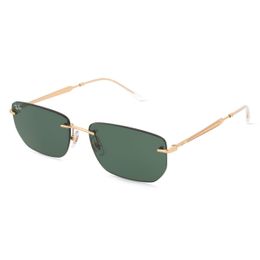 Ray-Ban 0RB3768 | Unisex-Sonnenbrille | Fassung: Randlos, Quadratisch, Metall, Gold | Glasfarbe: Gr&uuml;n