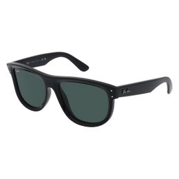 Ray-Ban RBR0501S BOYFRIEND REVERSE | Unisex-Sonnenbrille | Fassung: Vollrand, Quadratisch, Kunststoff, Schwarz | Glasfarbe: Gr&uuml;n