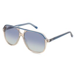 Ray Ban Junior Ray-Ban Junior RJ9096S | Unisex-Sonnenbrille | Fassung: Vollrand, Quadratisch, Acetat, Blau Braun | Glasfarbe: Grau