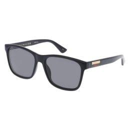 Gucci GG0746S | Herren-Sonnenbrille | Fassung: Vollrand, Eckig, Kunststoff, Schwarz | Glasfarbe: Grau