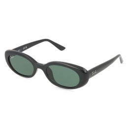 Ray-Ban 0RB4441D | Unisex-Sonnenbrille | Fassung: Vollrand, Quadratisch, Kunststoff, Schwarz | Glasfarbe: Gr&uuml;n