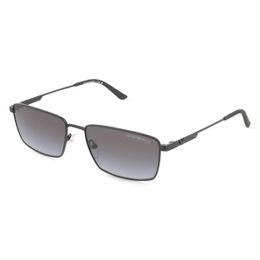 Emporio Armani 0EA2169 | Herren-Sonnenbrille | Fassung: Vollrand, Eckig, Metall, Schwarz Matt | Glasfarbe: Grau Verlaufend