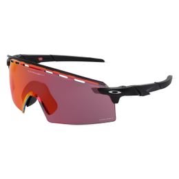 Oakley OO9235 ENCODER STRIKE VENTED | Herren-Sonnenbrille | Fassung: Randlos, Quadratisch, Kunststoff, Schwarz Matt | Glasfarbe: Grau