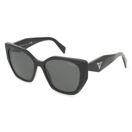 Prada PR 19ZS | Damen-Sonnenbrille | Fassung: Vollrand, Quadratisch, Acetat, Schwarz | Glasfarbe: Grau