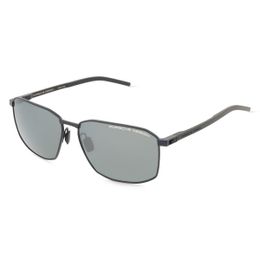 Porsche Design P8989 | Herren-Sonnenbrille | Fassung: Vollrand, Quadratisch, Metall, Blau Schwarz | Glasfarbe: Blau Spiegel Silber