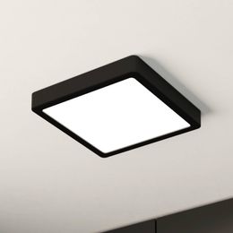 Eglo LED-Deckenlampe Fueva 5 IP44 3000K schwarz 21x21cm