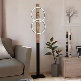 Eglo LED-Stehlampe Boyal, braun, H&ouml;he 150 cm, Holz, 2-flg.