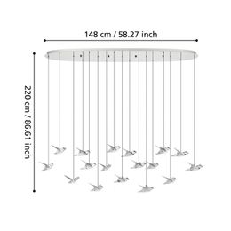 EGLO Stars Of Light LED-H&auml;ngelampe Paratebueno chrom 17-fl.