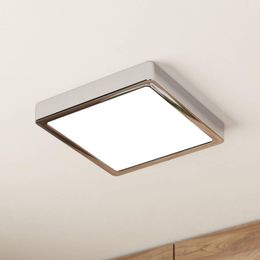 Eglo LED-Deckenlampe Fueva 5 IP44 3000K chrom 21x21cm