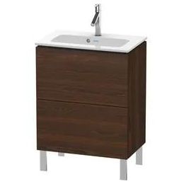 Duravit L-Cube Waschtisch-Unterschrank LC667306969 62 x 39,1 cm, nussbaum geb&uuml;rstet, 2 Ausz&uuml;ge, stehend