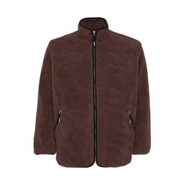 Jack & Jones Plus Jack & Jones Plus Fleece Jacket 'JORNORREBRO' male Brown size 5XL