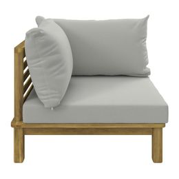 Ambia Garden Loungeeckteil, Akazie, Greige, Holz, Akazie, Schichtholz, teilmassiv, F&uuml;llung: Polyester, 75x59x75 cm, erweiterbar, Loungem&ouml;bel